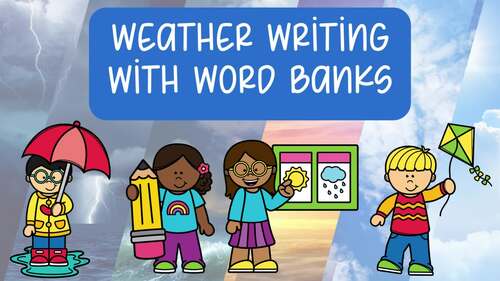 Weather Writing Spring Weather Worksheets PreK Kindergarten First Grade TK