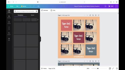 October Social Media Templates | Canva Instagram Graphics for TPT Sellers