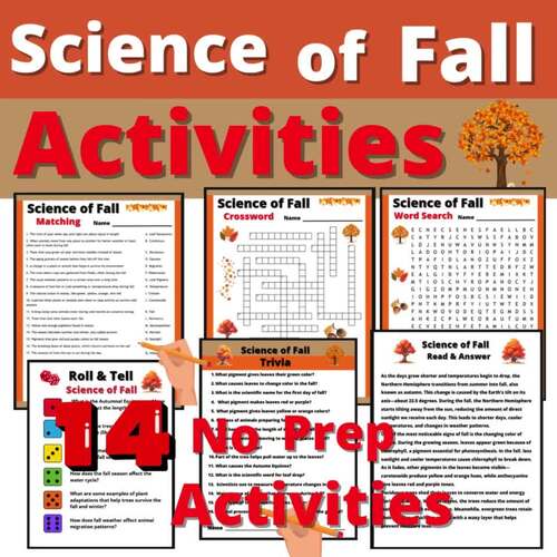 Science of Fall Activities Packet Science Lessons Sub Plans Resources