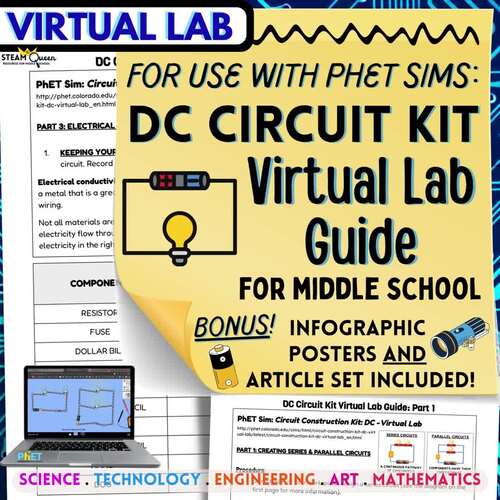PhET Sims Virtual Lab Pack DC Electrical Circuits Model - Full Middle ...
