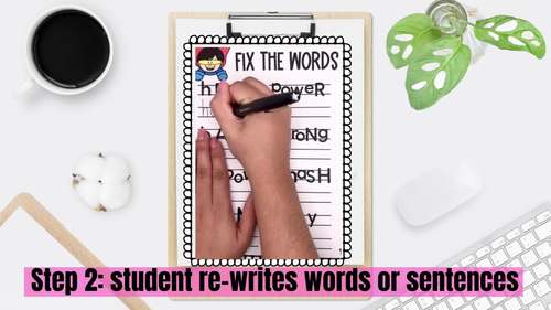 Occupational Therapy FIX THE MISTAKES handwriting legibility practice ...