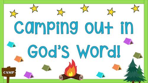 Camping out in God's Word! Bulletin Board Set by Karly Klock | TPT
