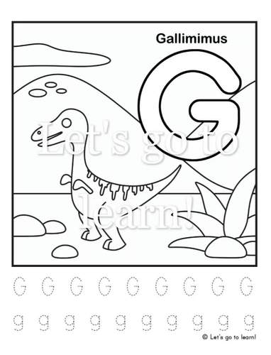 Dinosaurs Coloring & A-Z Alphabet Letter Tracing Worksheets,Handwriting ...