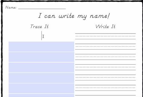 Editable Name Writing and Tracing Printables | D'Nealian | Custom Name ...