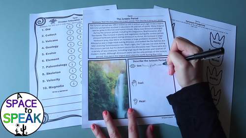 Dinosaur Thematic Unit for Upper Elementary Speech Therapy by A Space ...