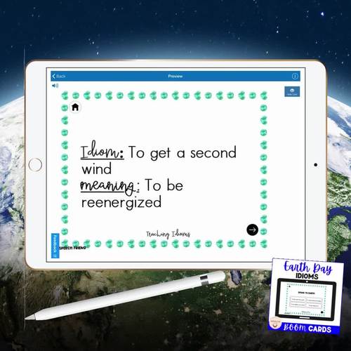 Earth Day Idioms Boom Cards by Speech Friend | TPT