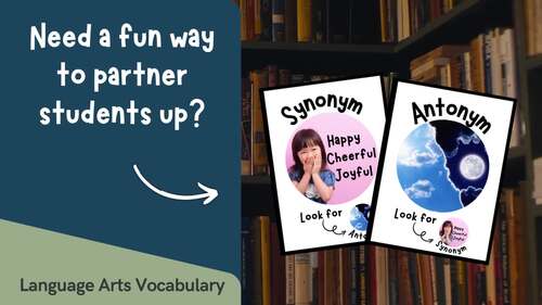 Language Arts Vocabulary Partner Pair Up Cards! by HolmRoom | TPT