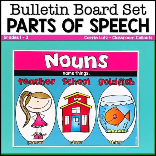 Parts of Speech: Posters & Bulletin Board Set | TpT