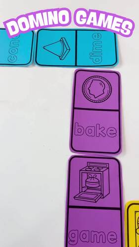 Kindergarten Math & Phonics Domino Games | Phonics Activities & Math ...