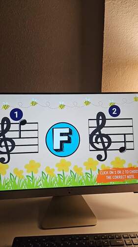 Busy Bee Spring Treble Clef Note Naming Interactive Elementary Music Game