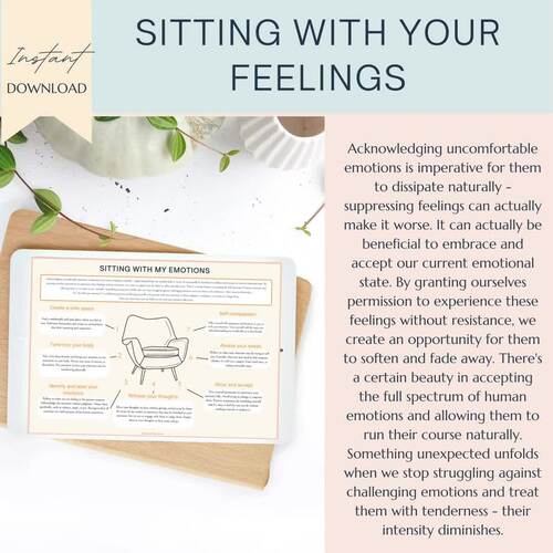 Sitting with your feelings worksheets. ACT therapy, Solution therapy ...