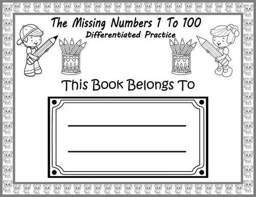 Counting & Write 1 To 100 | Fill in the Missing Numbers DIFFERENTIATED ...
