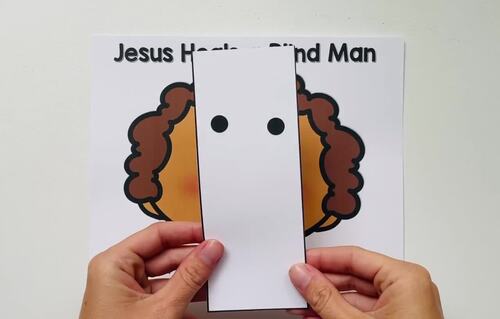 Jesus Heals a Blind Man Bible Craft, Miracle of Jesus Craft, Sunday ...
