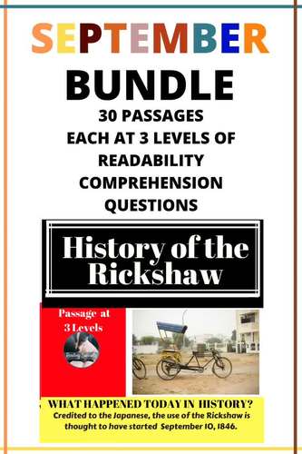 September Bundle Nonfiction Reading and Comprehension (Differentiated)