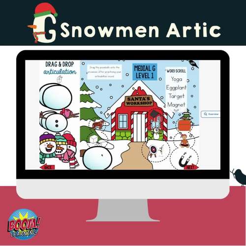 G Articulation Digital & Printable Build-A-Snowman Speech Activity and ...