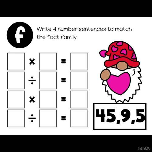 Multiplication & Division Fact Families Task Cards for 3rd Grade | Math ...