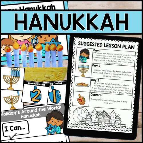 Holidays Around the World HANUKKAH | Kindergarten Centers | Craft