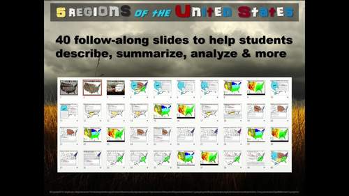 NEW! 5 REGIONS OF THE UNITED STATES: 40 follow-along PPT slides with ...
