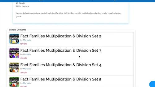Fact Families Multiplication & Division Bundle Boom Cards ™ Digital ...