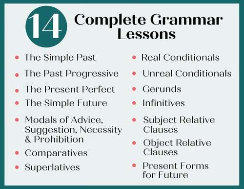Intermediate English Grammar Lessons, Worksheets, Activities MEGA ...
