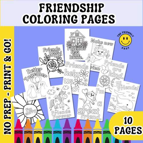 friendly coloring pages