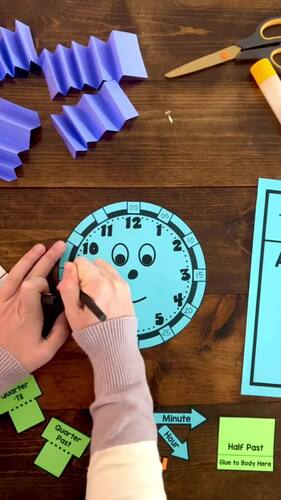 Telling Time to 5 Minutes Activities - Craft, Scoot, Bingo, Matching ...