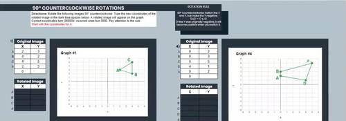 Transformations: Rotations 90°, 180°, 270° Digital and Print Activity