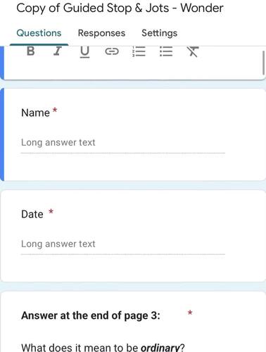 Wonder By R.J. Palacio Guided Stop & Jots •Now with Digital Version!•