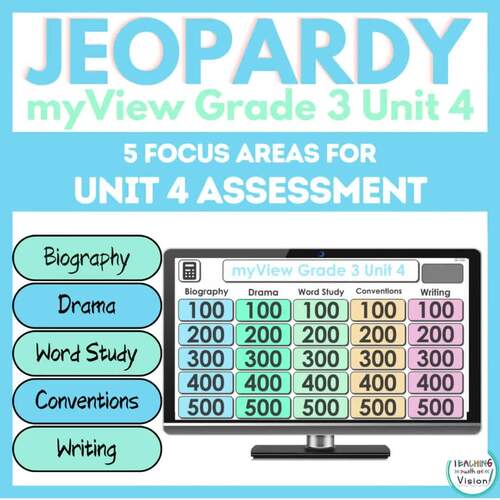 myView Grade 3 Unit 4 Jeopardy Game Assessment Prep Google Slides ...