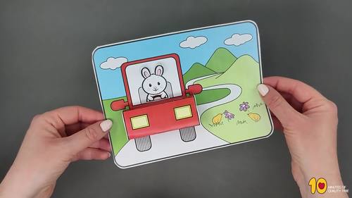 Bunny Driving a Car – 3D Craft by 10 Minutes of Quality Time | TPT