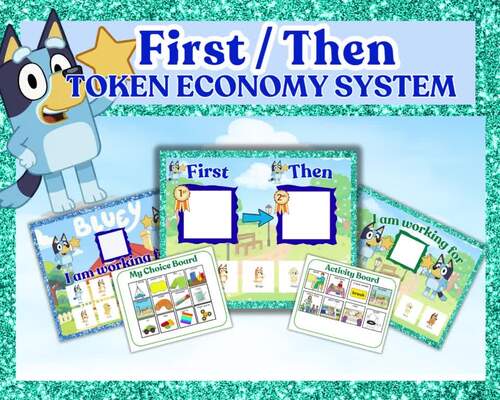 Bluey First/Then Token Economy System | PECS Behavior Management ...