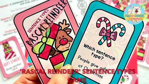 Sentence Types Card Game | "Rascal Reindeer!" by Mac and Cheese Learners