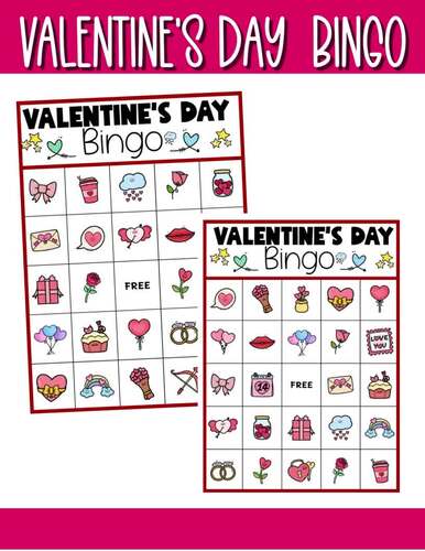 Valentine’s Day Bingo | Fun Classroom Game by Kidzvilly | TPT