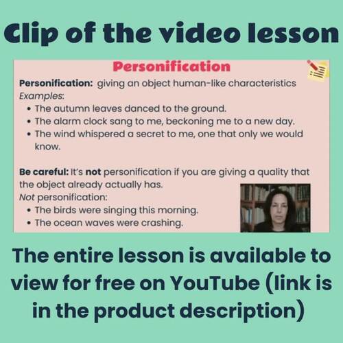 Teaching Poetry: Poetic Devices – Video, Lesson, Guided Notes, & Practice