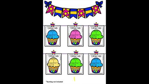 Cupcake Addition and Subtraction Worksheets | Math Facts Fluency 1st Grade