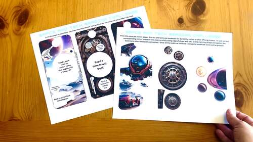 Space and Tech Themed Reading Challenge Bookmarks by Cedarbirch Musings