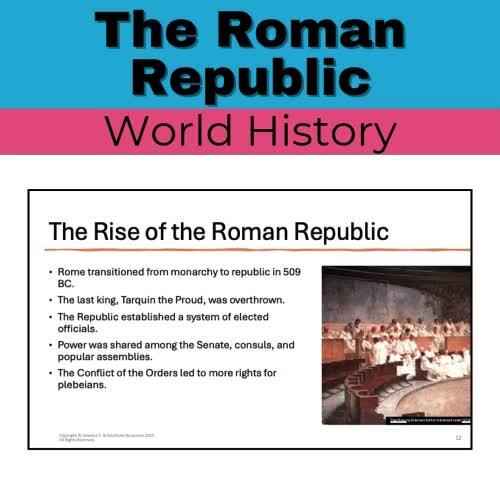 Topic 7 The Roman Republic Lesson Slides & Review Quiz Pack | TPT
