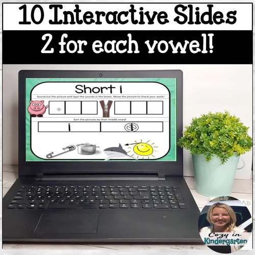 Kindergarten CVC Words Digital Interactive Notebook by Cozy in Kindergarten