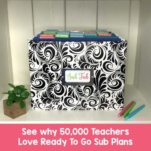 Ready To Go Sub Plans Pre-K through 6th Grade Print + Google Slides ...