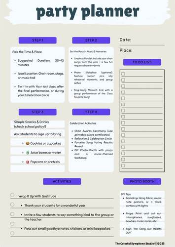 Encore! A Choir Year-End Deluxe Celebration Kit (editable) | TPT