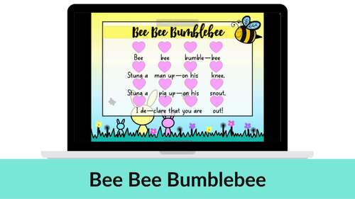 Bee Bee Bumblebee Chant + Game Lesson Pack with Slides + Printables