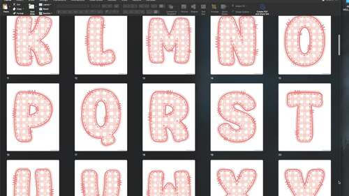 Pink Flowers Letters & Numbers for Bulletin Board & Classroom Decor