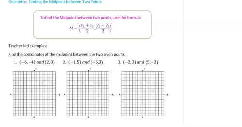 Coordinate Geometry 1 - The Midpoint Formula (lesson video) | TPT