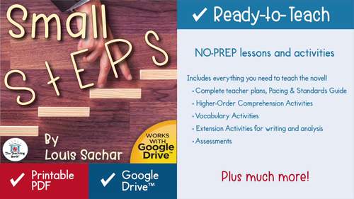 Small Steps Novel Study Book Unit by The Teaching Bank | TPT