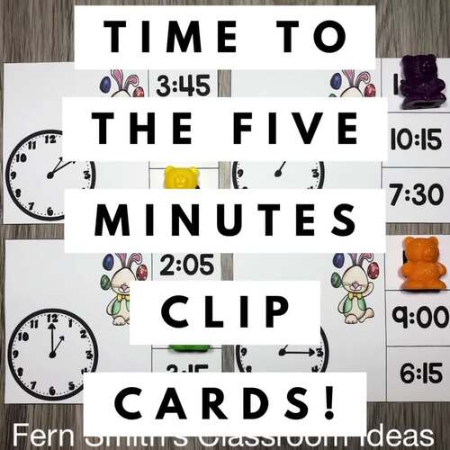 Time to the Five Minutes Clip Cards Dollar Deal by Fern Smith's ...