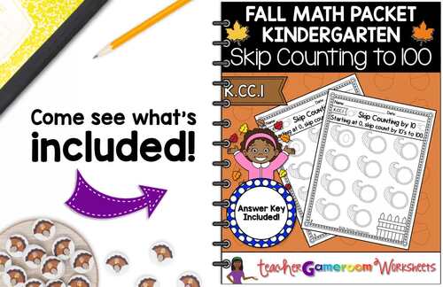 Skip Counting by 2's 5's and 10's Worksheets | Thanksgiving Place Value ...
