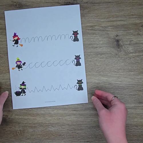 Halloween Line Tracing & Cutting Worksheets by HH Fun and Learning