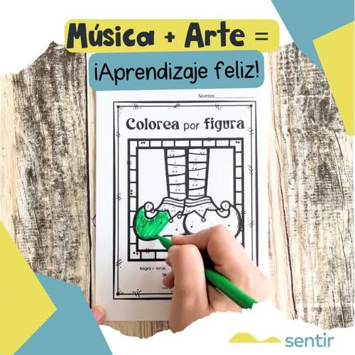 Colorea Según la Figura y el Silencio Musical – Invierno y Navidad
