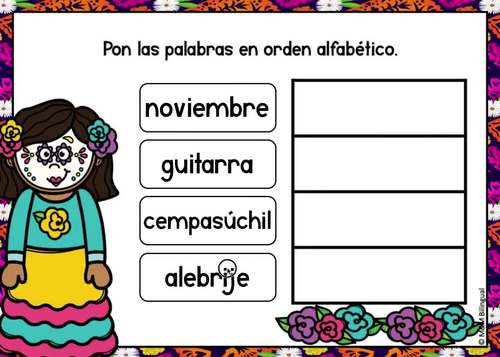 Día de los Muertos - Alphabetical Order Boom Cards | SPANISH by MM ...