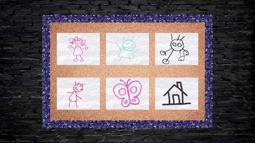 Blue Glitter Printable Bulletin Board Border Trim Classroom Decor